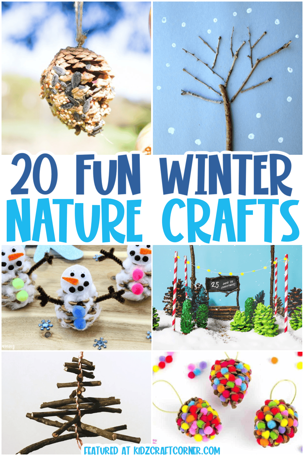20 Wonderful Winter Nature Crafts for Kids - Kidz Craft Corner