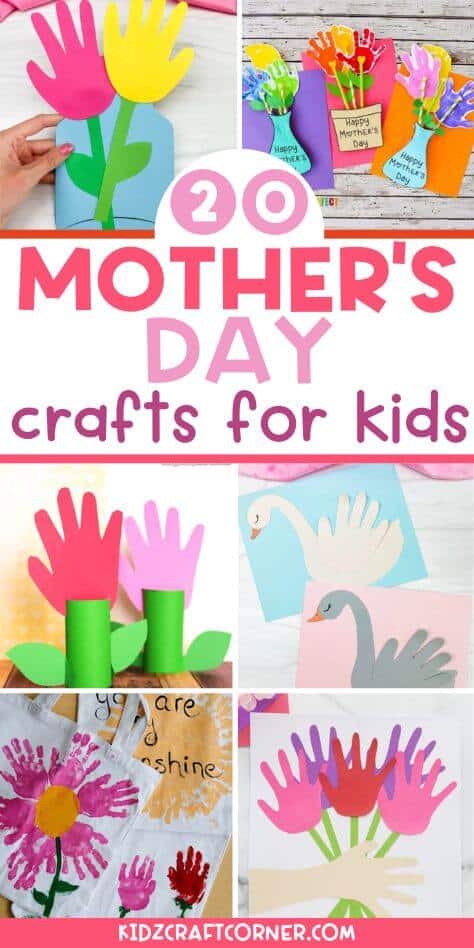 20 Heartwarming Mother's Day Handprint Crafts - Kidz Craft Corner