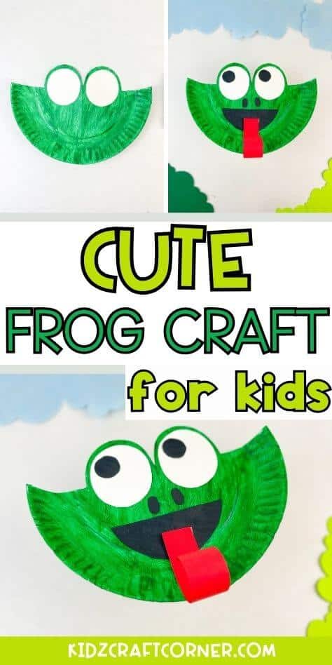 Easy Paper Plate Frog Craft for Kids - Kidz Craft Corner