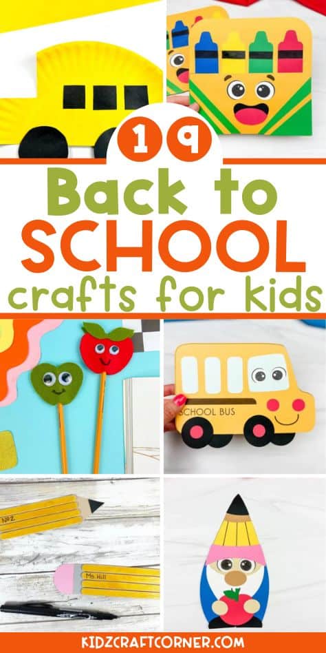 19 Easy Back to School Crafts for Kids - Kidz Craft Corner