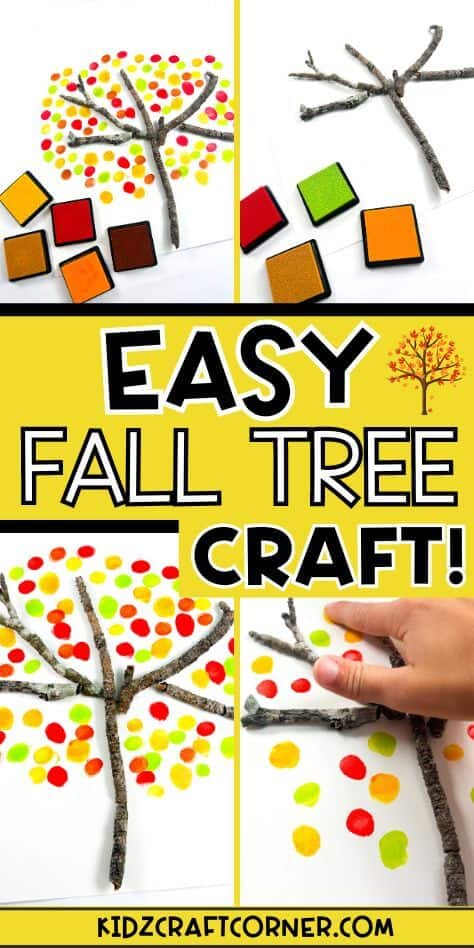 Fingerprint Fall Tree Craft for Kids
