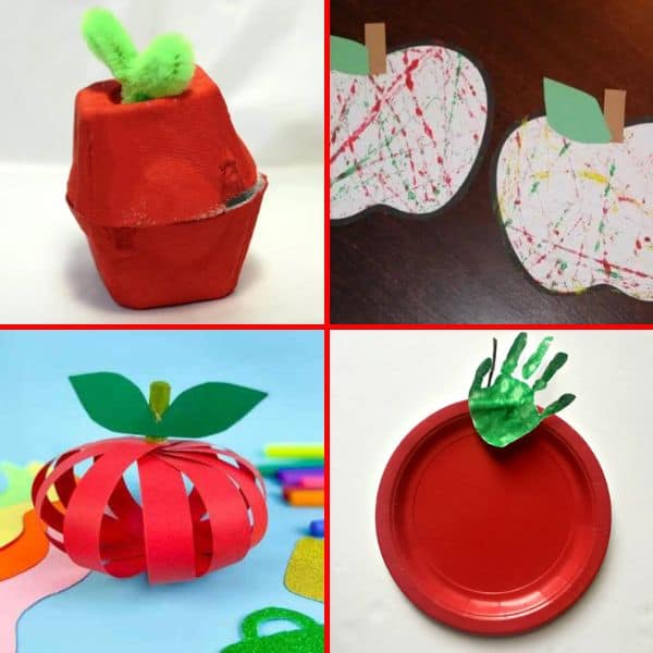 17 Festive Apple Crafts for Preschoolers - Kidz Craft Corner