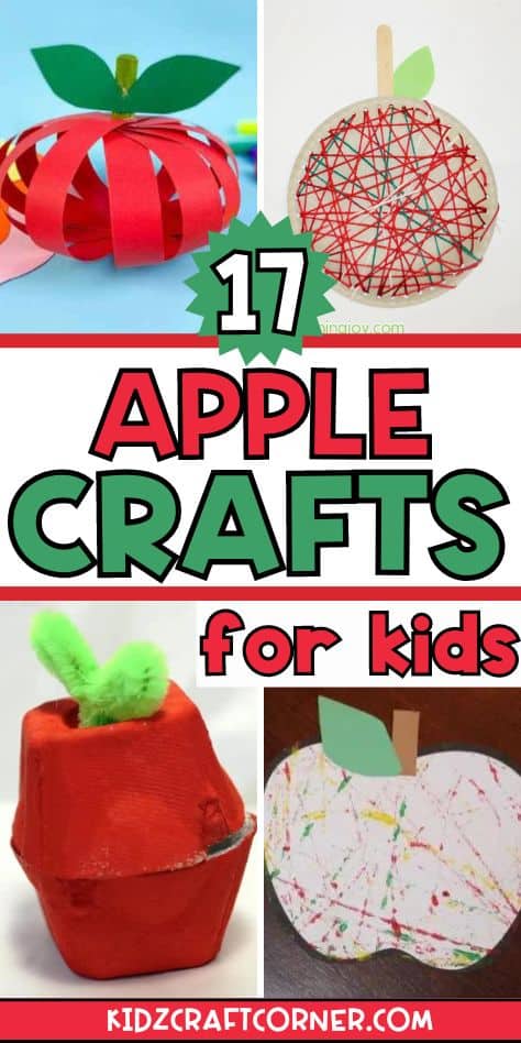 17 Festive Apple Crafts for Preschoolers - Kidz Craft Corner