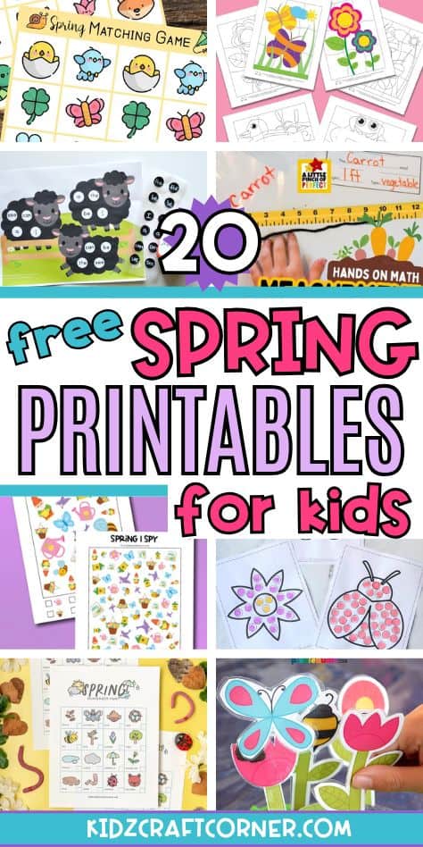20 Free Printable Spring Activities for Kids