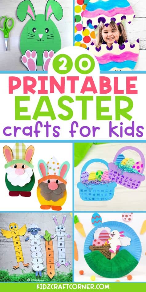 20 Cute Printable Easter Crafts for Kids to Make