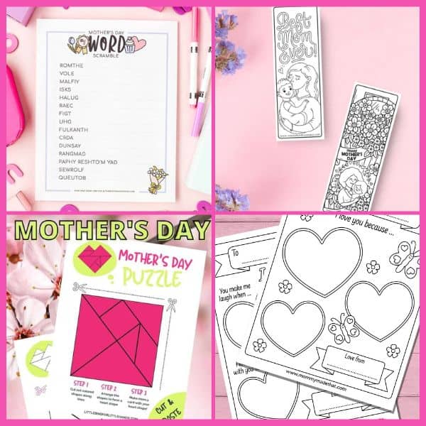20 Free Mother's Day Printables for Kids