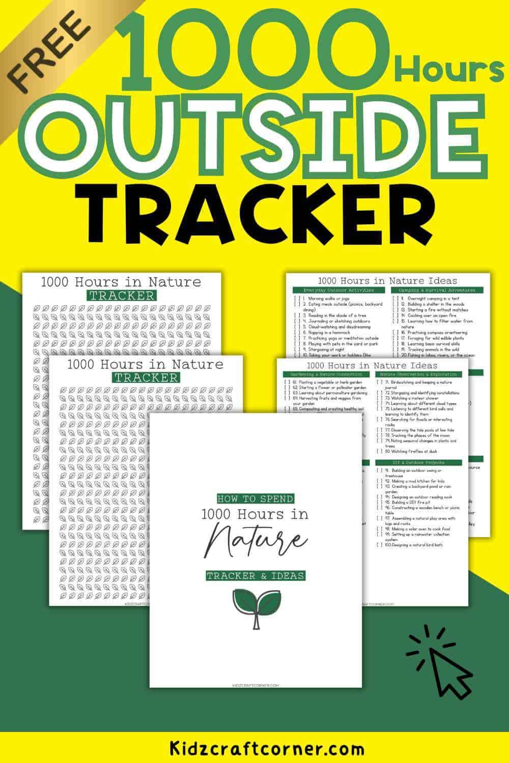 1000 Hours Outside Tracker (Track Your Outdoor Adventures) - Kidz Craft ...