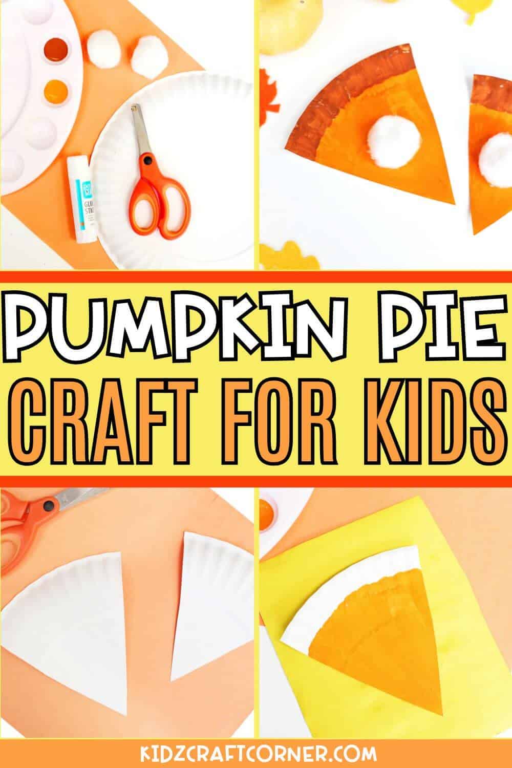 Paper Plate Pumpkin Pie Craft for Kids - Kidz Craft Corner