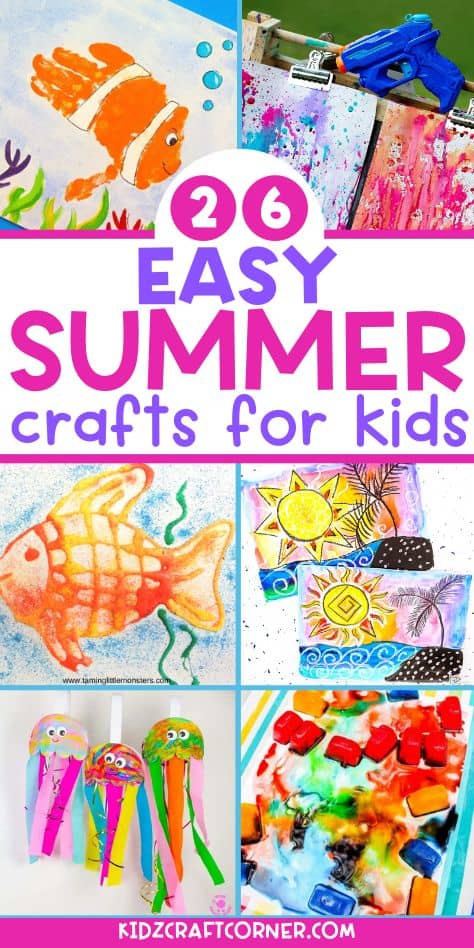 26 Summer Art Projects for Kids - Kidz Craft Corner