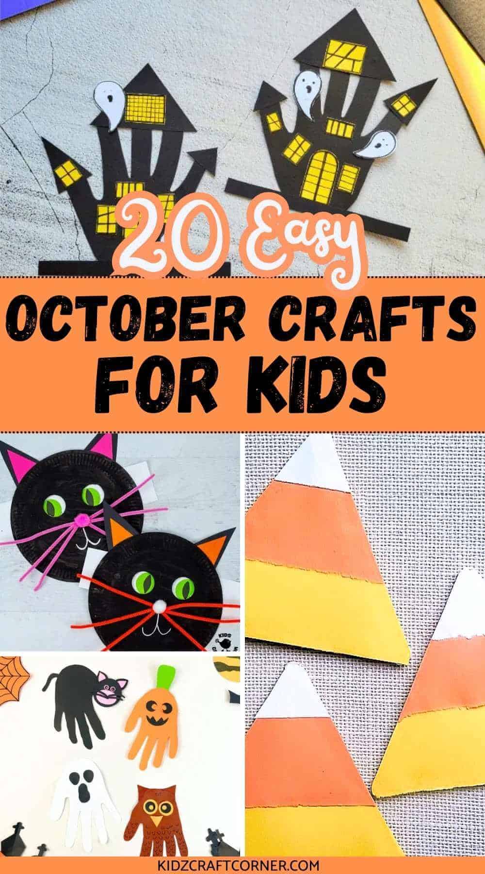 27 Best October Crafts for Kids - Kidz Craft Corner