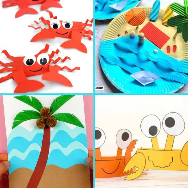 20 Easy Beach Crafts for Kids to Make This Summer - Kidz Craft Corner